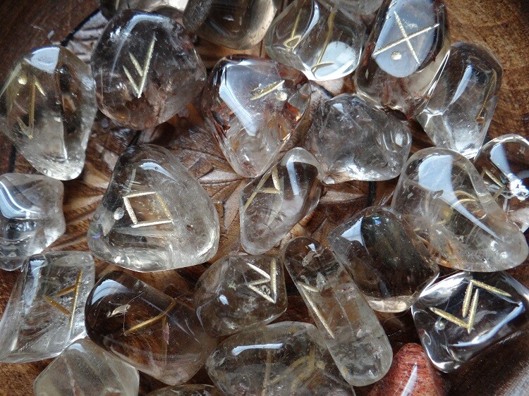 Citrine (Natural) Gemstone Runes Set Wiccan Pagan Altar Supply ...