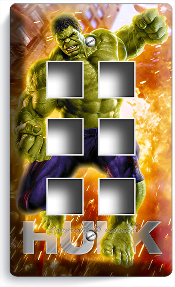 INCREDIBLE HULK LIGHT SWITCH OUTLET WALL PLATE COVER BOYS BEDROOM ROOM ...