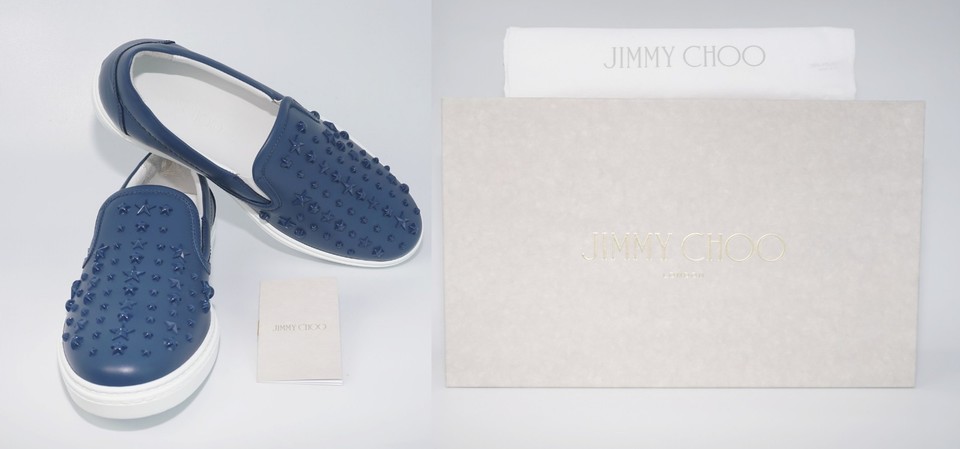 Jimmy Choo Men's Grove Star Embellished Sport Leather Slip-On Sneaker ...