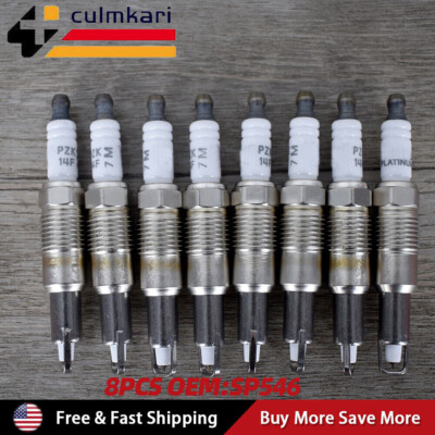 8Pcs Genuine OEM Motorcraft SP546 Spark Plugs SP-546 PZK14F For Ford ...