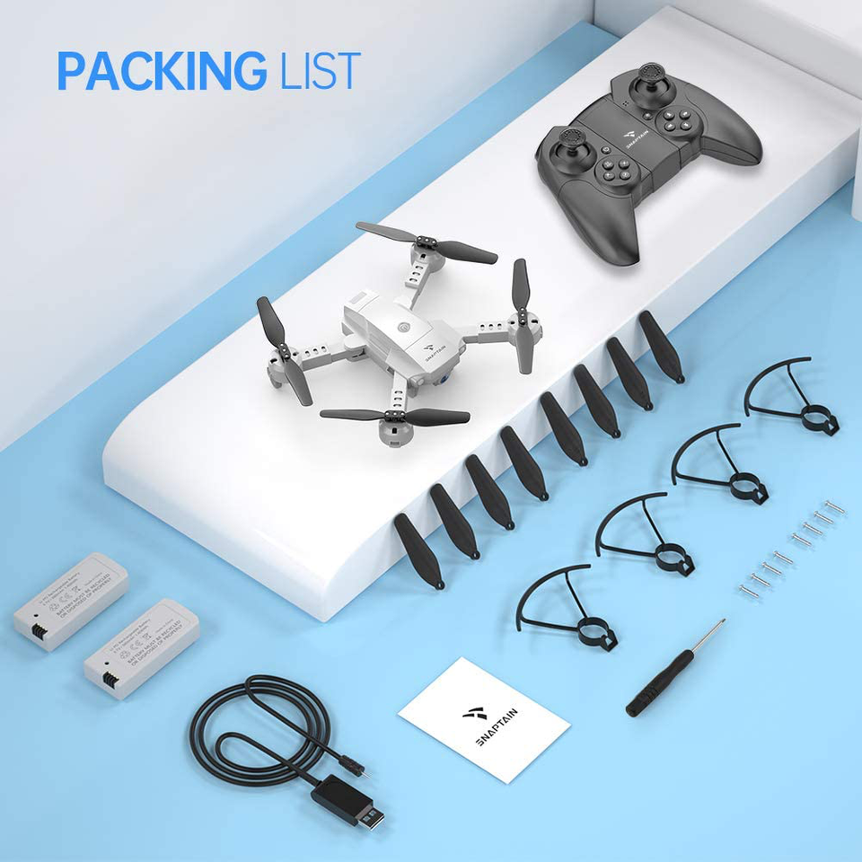 SNAPTAIN A10 Mini Foldable Drone with 720P HD Camera FPV WiFi RC ...