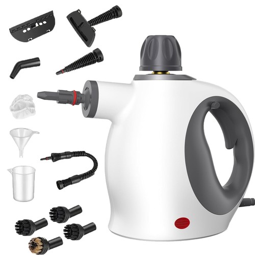 Compact Steam Cleaner with 12 Attachments - For Quick Cleaning Anywhere ...