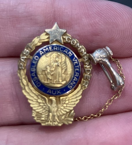 10k Gold Veterans Pin See Photos Around 5.2 Grams Past Commander | eBay