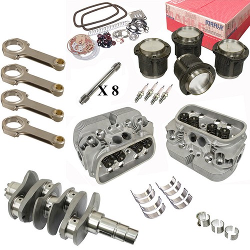 1776cc Air-cooled Vw Bug Engine Rebuild Kit, 69mm Crank GTV-2 Heads ...