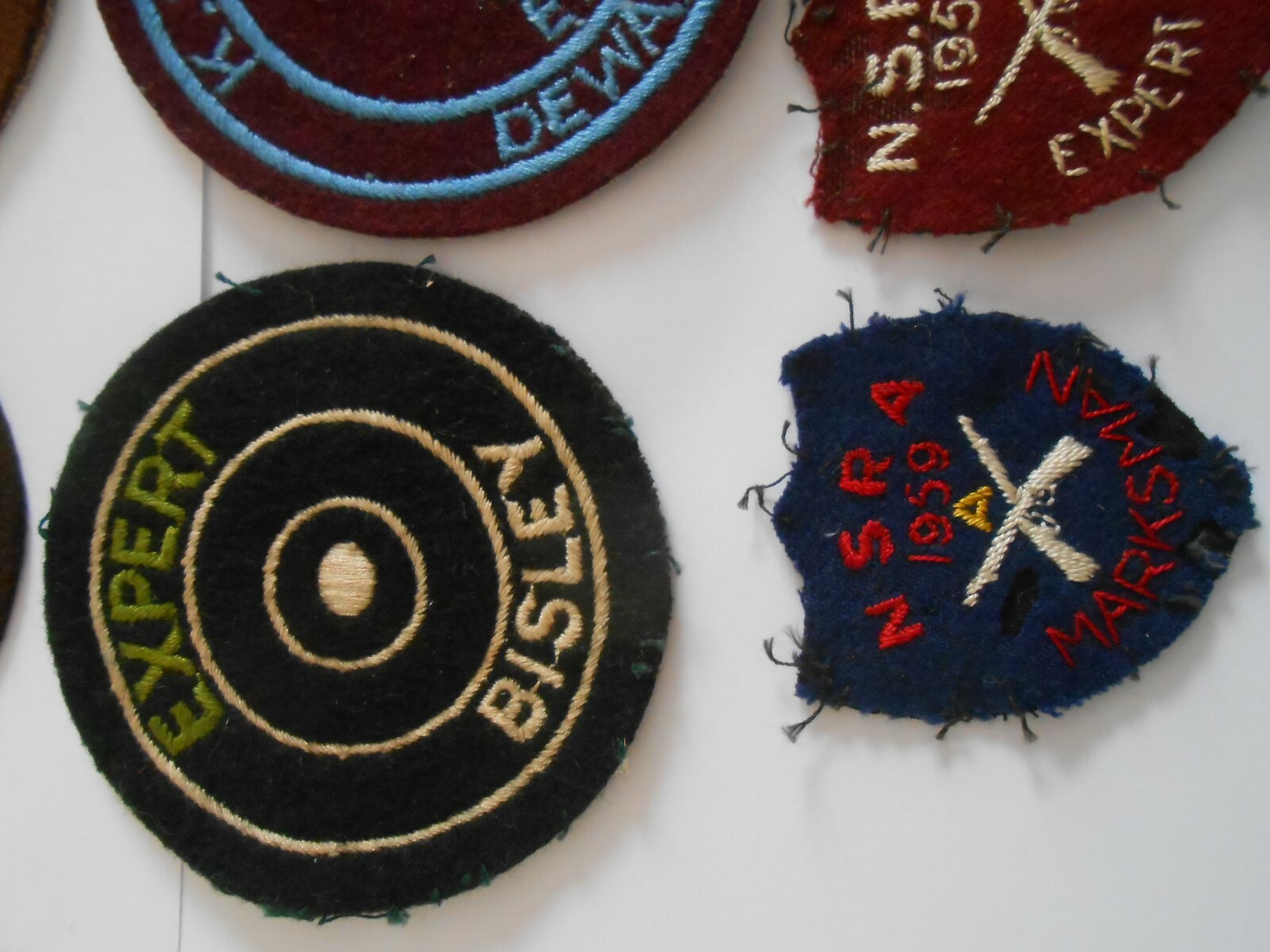 kent small arms shooting marksman patches 1953-1968 Bisley NSRA KCSRA ...