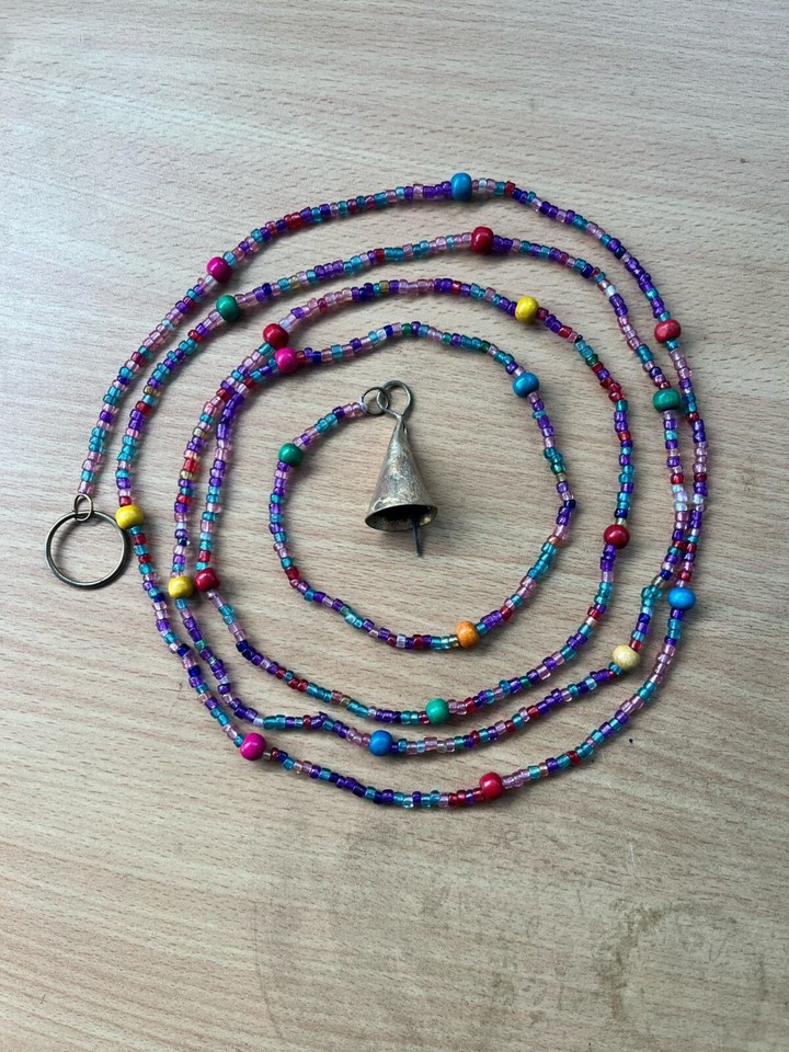 Handmade Beaded String with bells Curtain Hippie Boho Colorful Home ...