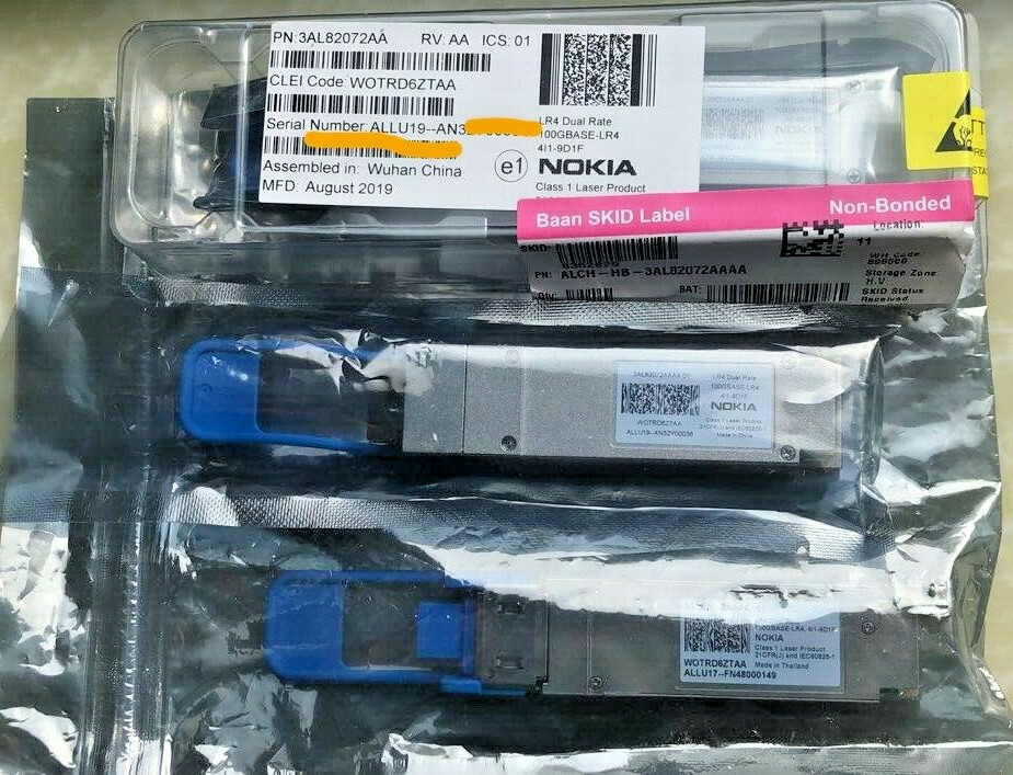 NOKIA 3AL82072AA QSFP28 100GBASE-LR4/OTU4 Dual Rate 10km SMF | eBay