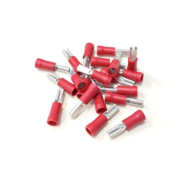 Red Female Spade Crimp Connectors Varied Size Terminals Female Spade