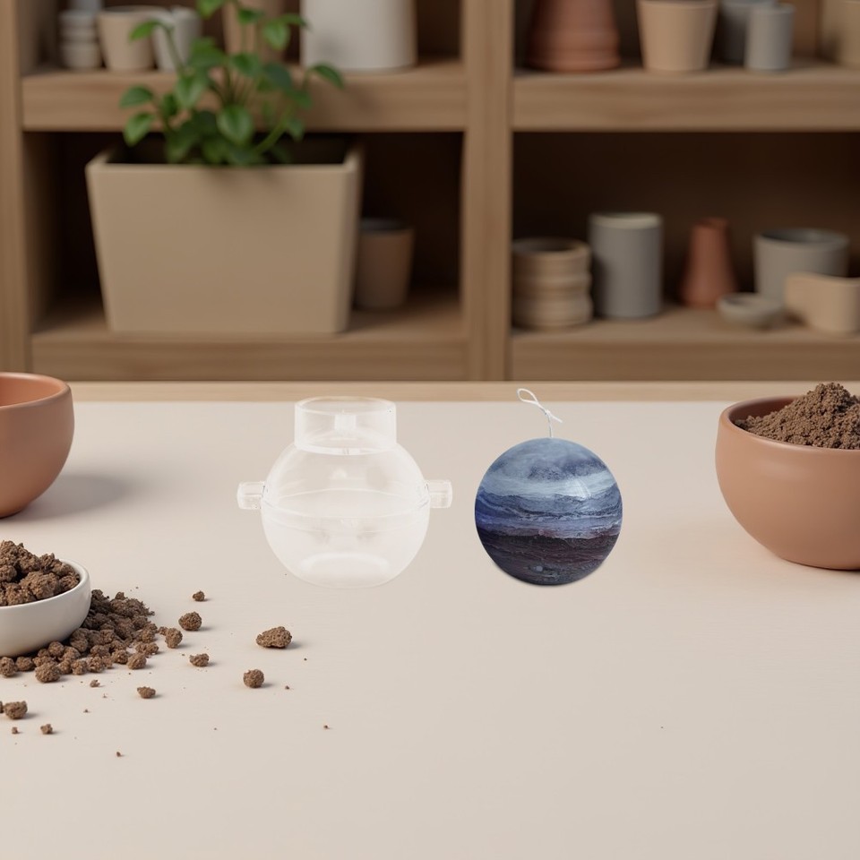 Sphere Shape Candle Molds: Transparent Globe Ball Casting Moulds ...