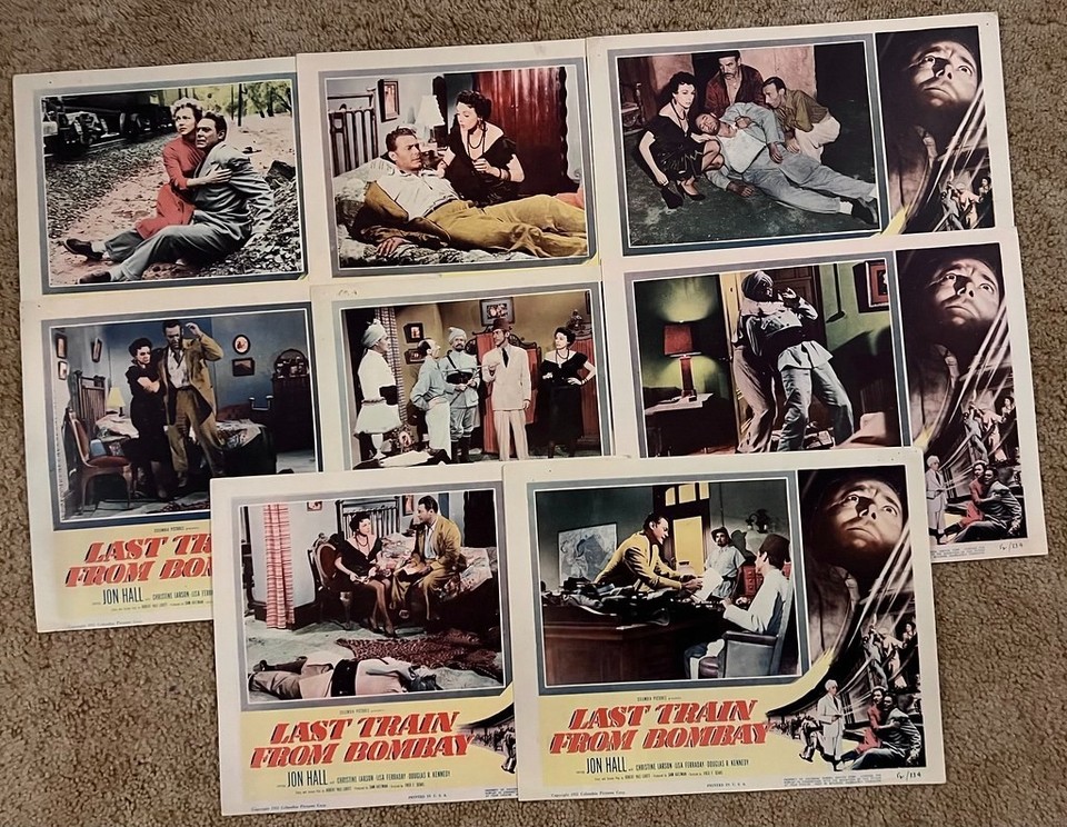 The Last Train from Bombay 1952 Set of 8 Lobby Cards 11x14 Jon Hall | eBay
