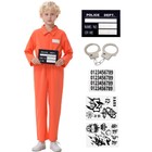 Inmate Costume Kids Prisoner Costume Jail Inmate Uniform Outfit Convict ...