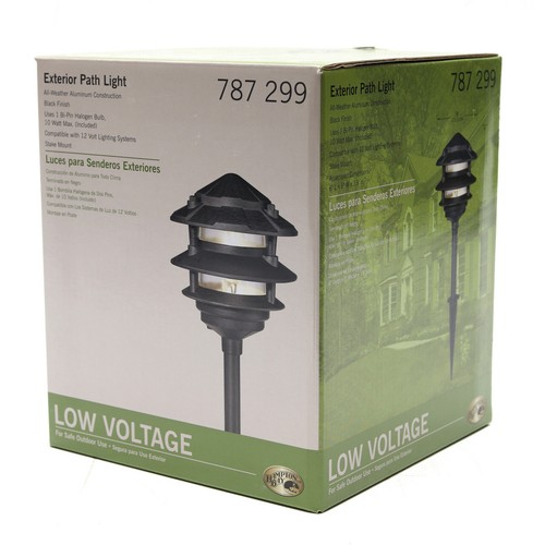 Hampton Bay LED 3-Tier Metal Landscape Path Light, Black | eBay