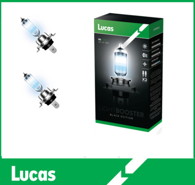 LUCAS H4 12v 200% Brighter Upgrade Bulbs Headlight Headlamp Performance ...