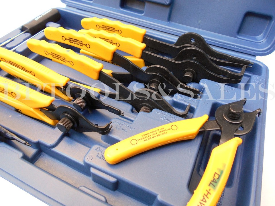 11 Pc Snap Ring Pliers Set Mechanics Circlips Auto Tool Internal ...