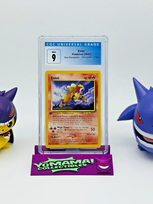 2001 Entei 1st Edition Pokemon TCG Neo Revelation #17/64 CGC 9 Mint ...