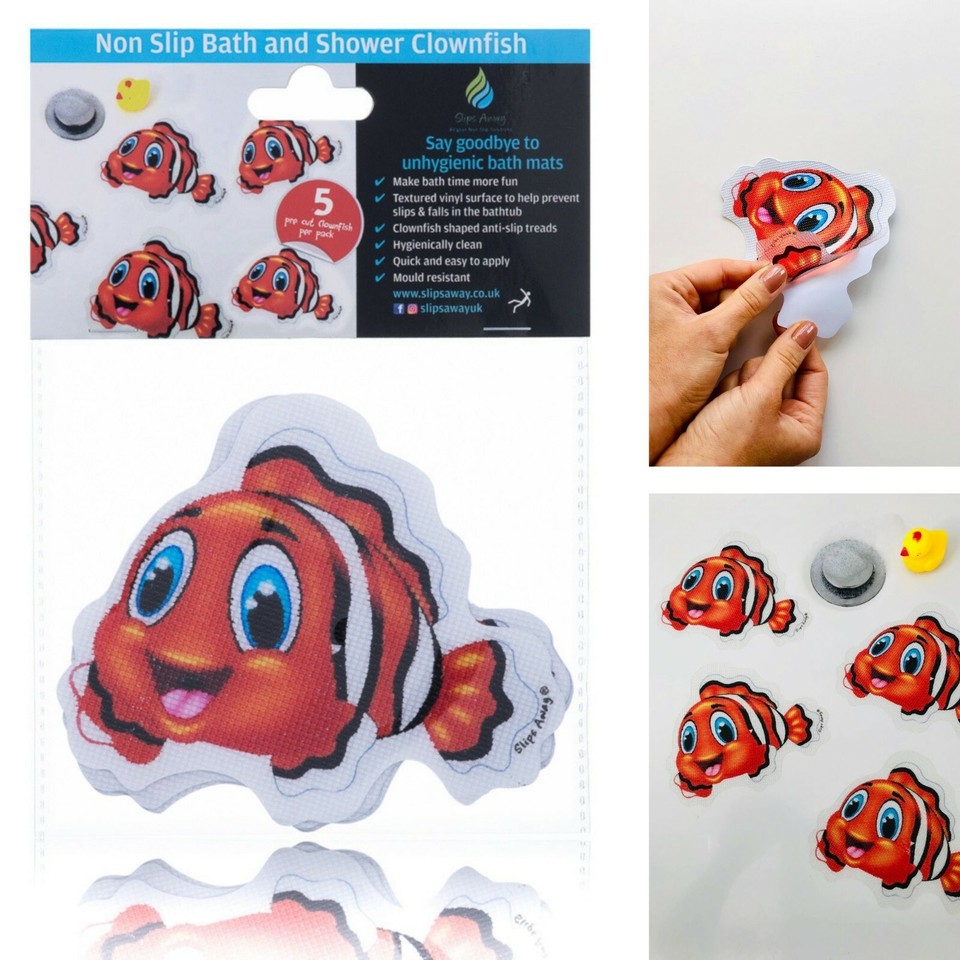 NON SLIP BATH MAT SHOWER TRAY SAFETY STRONG GRIP STICKERS NON RUBBER ...