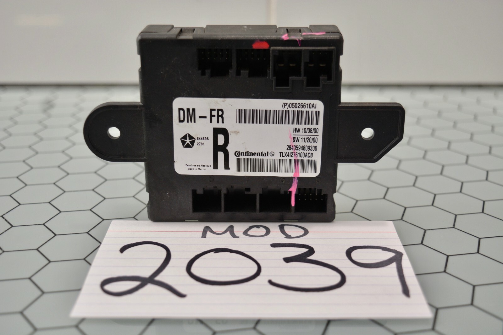 11 12 13 14 15 16 Dodge Journey Passenger Door Control Module Computer ...