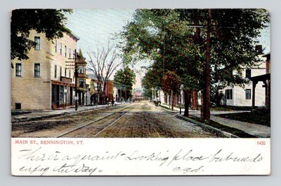 Main Street View Bennington Vermont VT, Antique Postcard A4 | eBay