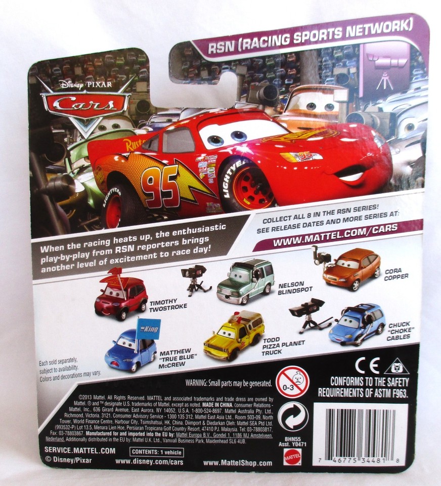 2013 Disney Pixar Cars RSN Racing 8 of 8 Todd Pizza Planet Truck * New Sealed | eBay