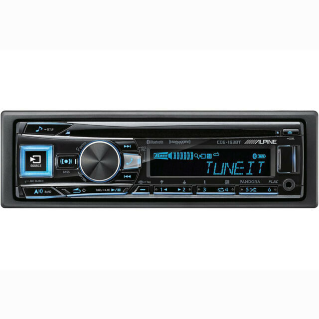 Alpine CDE-163BT In-Dash Receiver with Detachable Faceplate - Black for ...