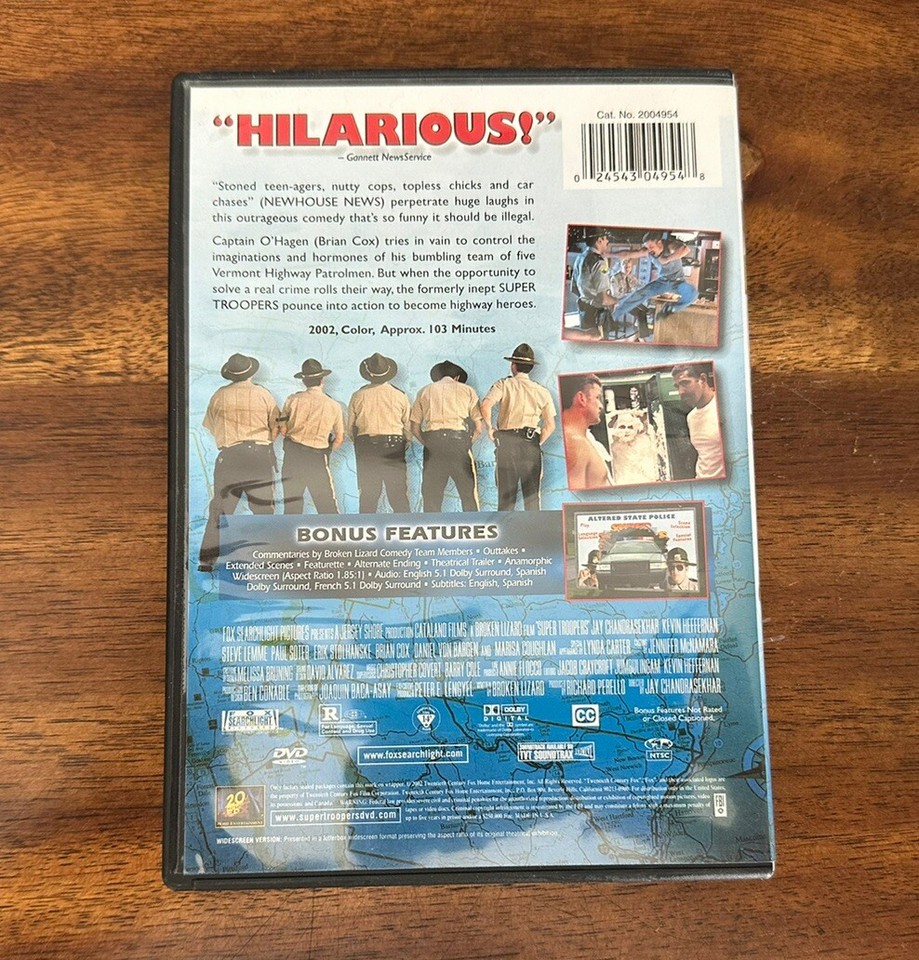 Super Troopers (DVD, 2002) FREE SHIPPING 24543049548| eBay