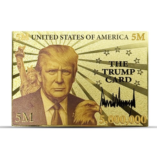 Custom DONALD TRUMP 2025 5Million Gold Card US President 5M The Trump ...