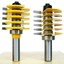 2pc 1/2"SH Adjustable Box & Finger Joint Router Bit Set S 7426923963087 ...