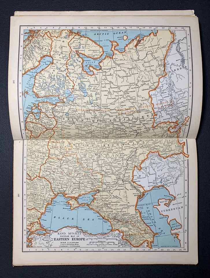 1930s vintage ATLAS maps GEOGRAPHY history CLIMATE Interwar period WWI ...