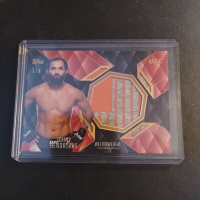 #7/8 Johny Hendricks Ruby Jumbo Relic Card 2016 Topps UFC Top of Class ...