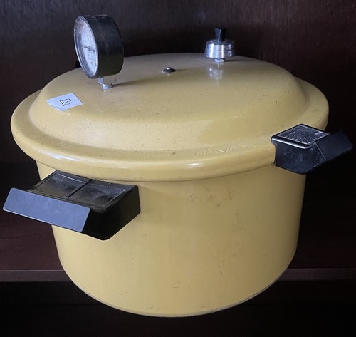 Vintage Retro Presto 12 Qt Pressure Cooker Canner Yellow Harvest Gold ...