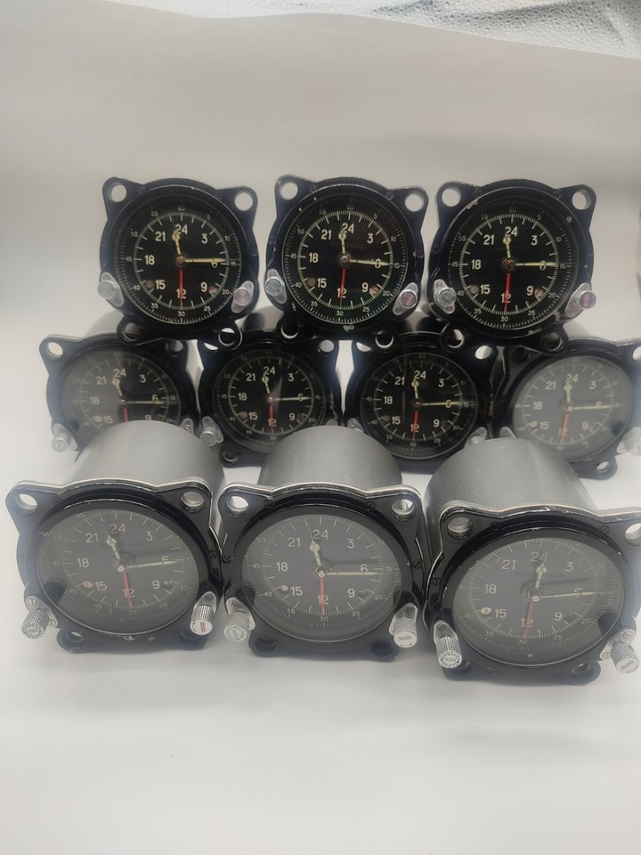RARE 129-ChS 55M Russian USSR Military AirForce Aircraft Cockpit Clock ...