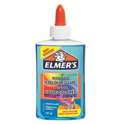 Elmer's Washable Translucent Glue Blue 147ml Safe, washable and Non ...