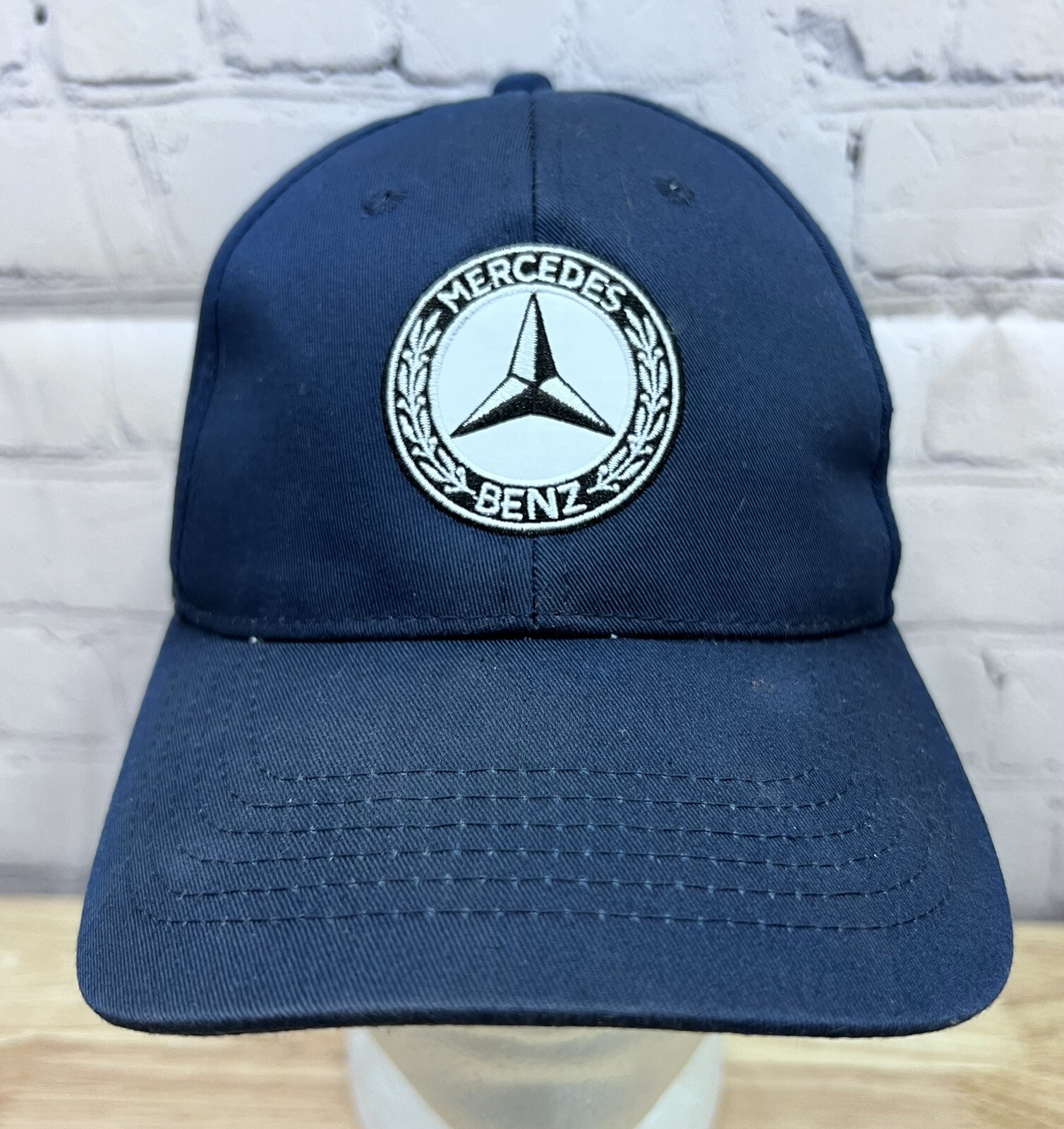 Mercedes Benz Hat Logo Crest Blue Strapback Hat Cap W… - Gem