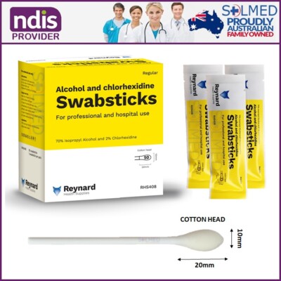 50 X SWABSTICKS INTRAVENOUS SKIN PREP ALCOHOL & CHLORHEXIDINE SWAB ...