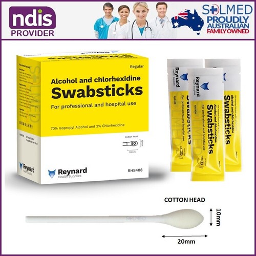 50 X SWABSTICKS INTRAVENOUS SKIN PREP ALCOHOL & CHLORHEXIDINE SWAB ...