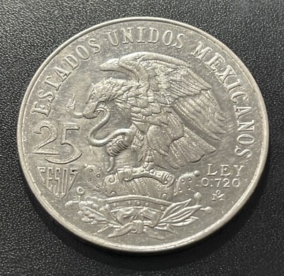 Mexico 1968 25 Pesos Silver Coin: Engraved Coin | eBay