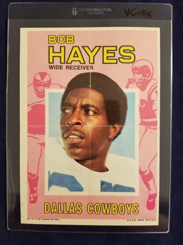 🏈1971 Topps Football Poster Posters #13 BOB HAYES🏈 Cowboys HOF ~ VGEX ...