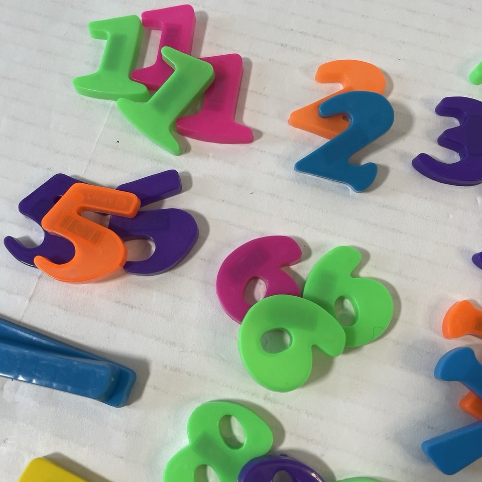 Math Magnetic Numbers Kids Colorful Learning Refrigerator Magnets 49 Pc ...