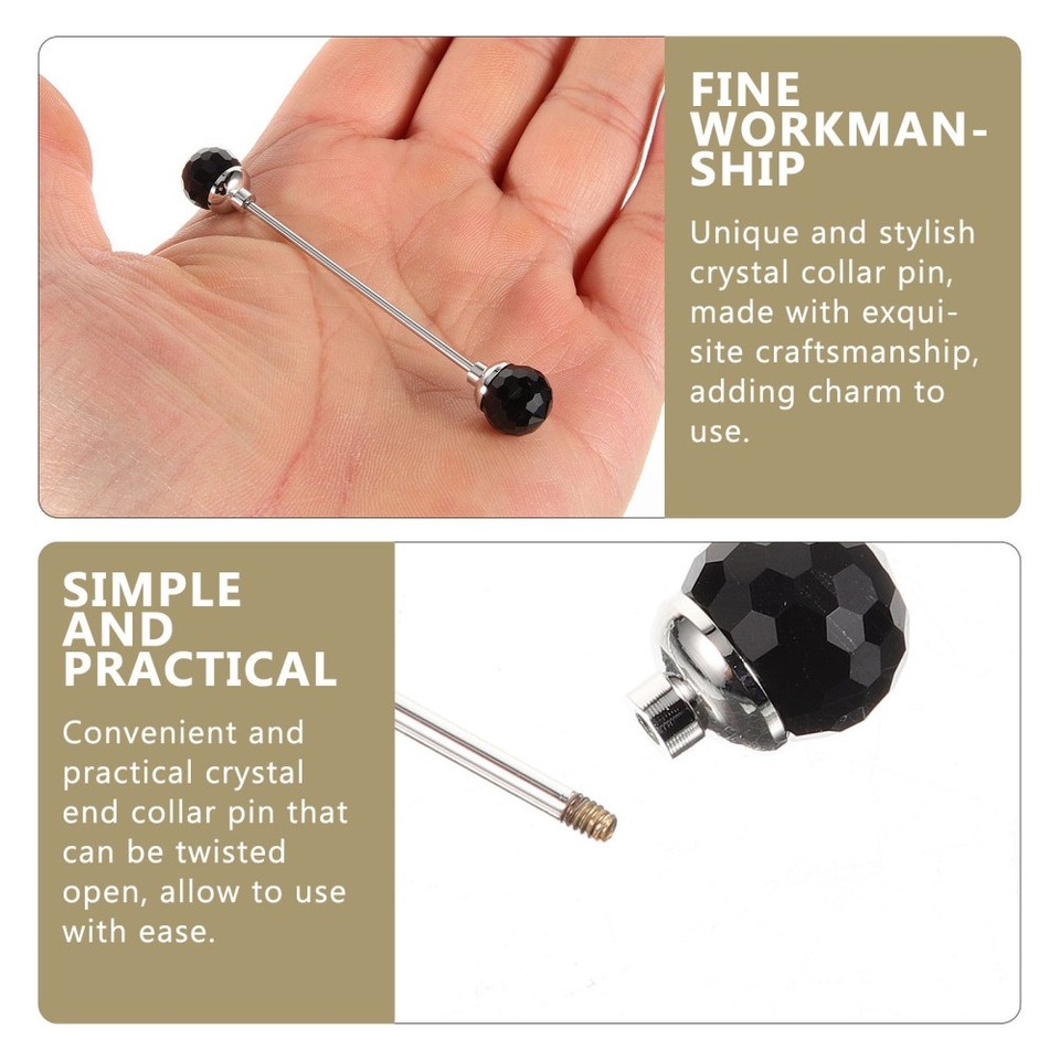 Crystal Collar Needle Man Miss Mens Brooch Pins for Suits Men's Lapel ...