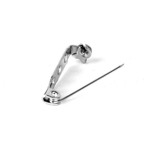 100pcs brooch pin backs 25mm Stainless Back Safety Catch Bar Brooch ...
