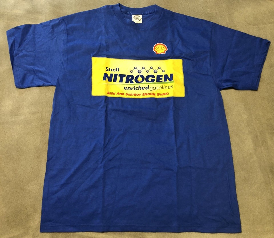 **SHELL Nitrogen Enriched Gasolines T Shirt - Size L | eBay
