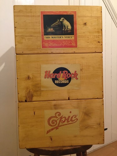 Vintage Style 7 Inch vinyl record storage box 160 Sleeves THE ...