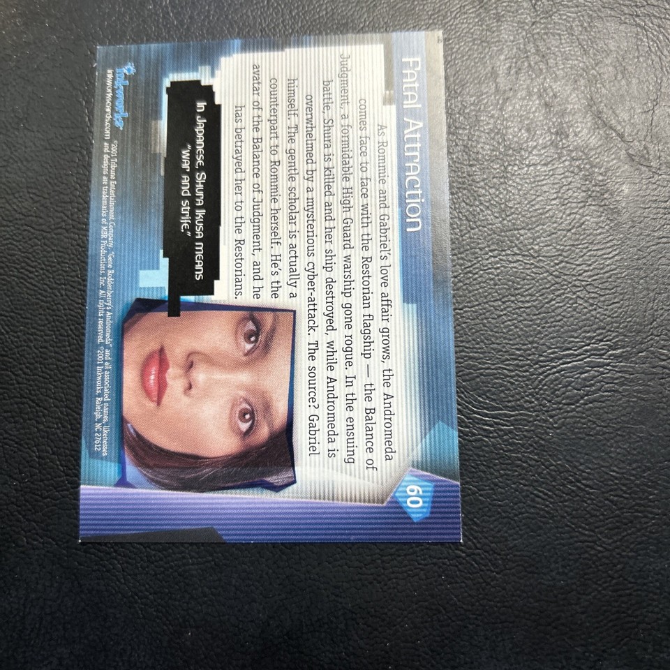 B18s Andromeda Premier Season One 1 2001 #60 Gabriel Rommie Michael ...