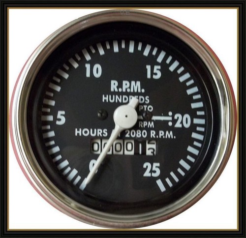 193955M91 Massey Ferguson Tachometer Gas & Diesel 65, MF 35 ,202, 204 ...