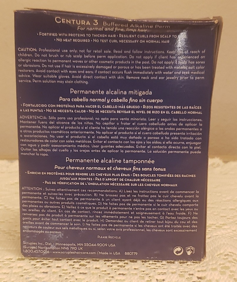Scruples Centura 3 Buffered Alkaline Perm - For Normal and Fine Limp Hair | eBay