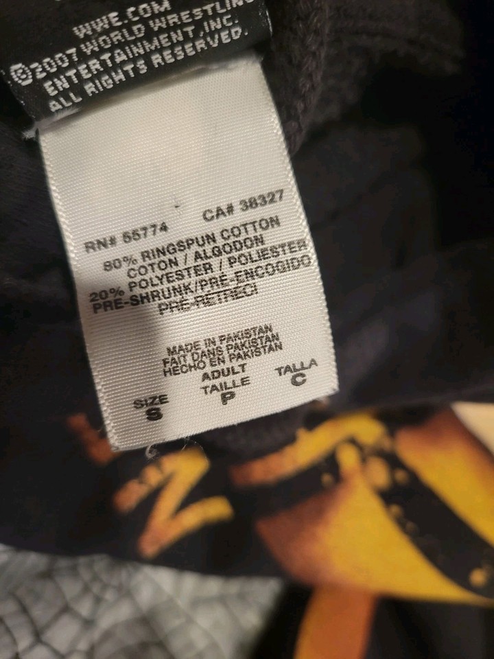 Vintage 2007 WWE John Cena Wrestling Pullover Hoodie Small Fifth Sun S ...