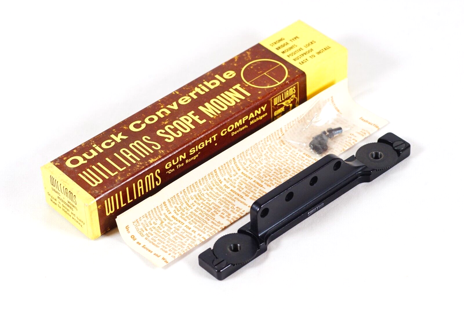 Williams Scope Mount Quick Convertible SM 760-40 Offset Scope Ring Base ...