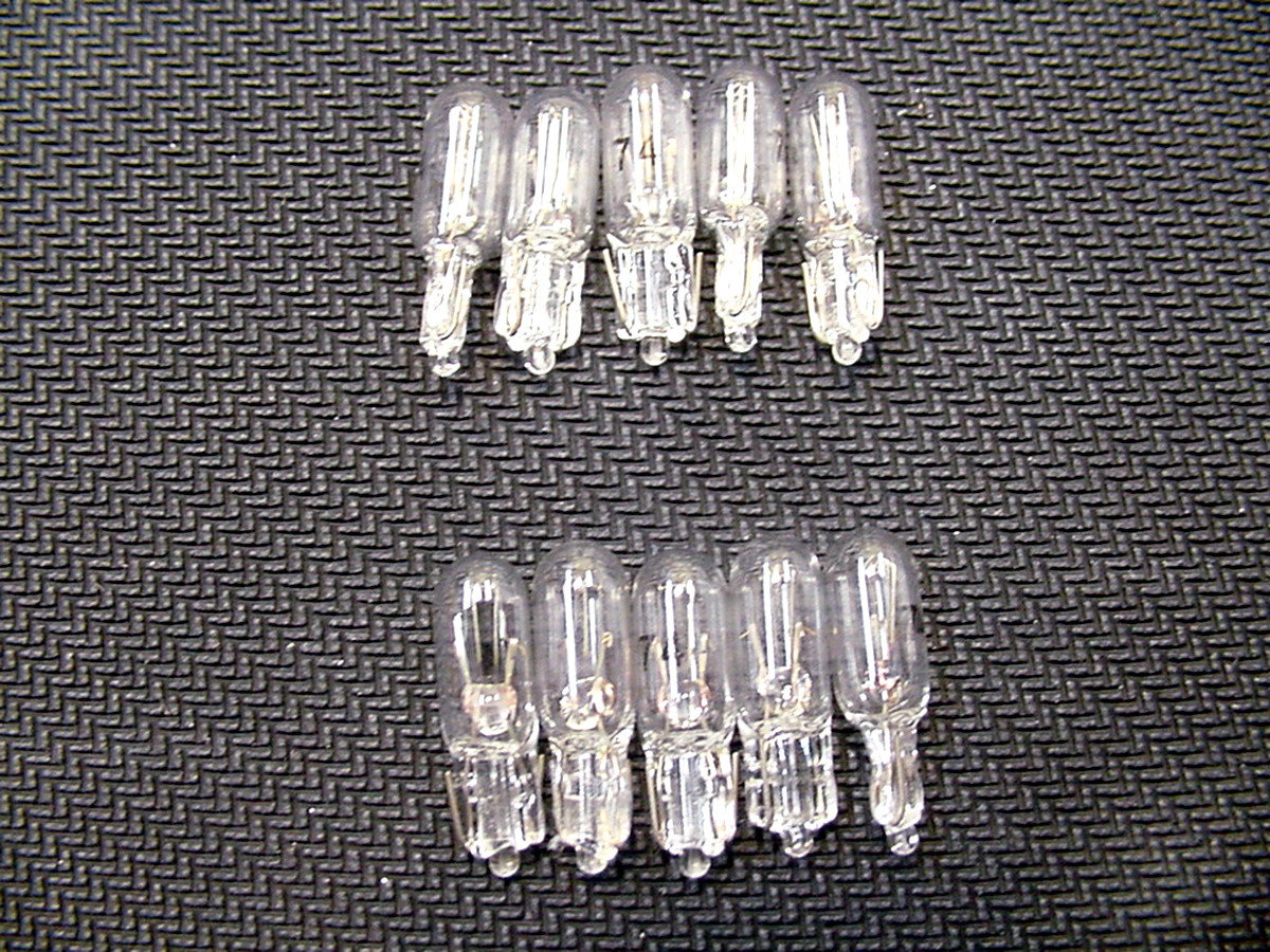 10x 74 Mini Wedge Lamp Incandescent Instrument Panel Cluster Light ...