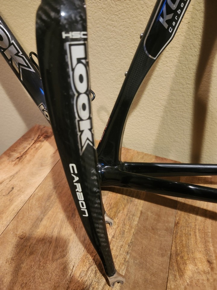 Vintage LOOK KG 386 Carbon Monobloc Road Bike Frame Sz 53 Carbon Fork ...