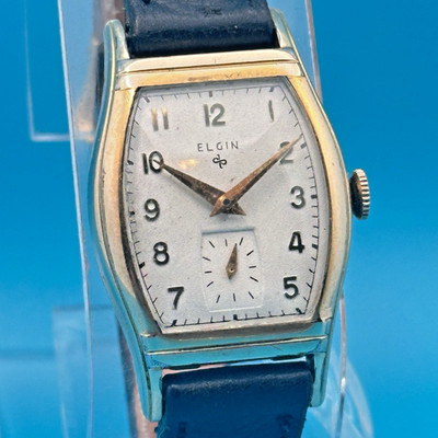 Vintage Elgin DuraPower 25mm x 29mm 17 Jewel Manual Wind Mechanical ...